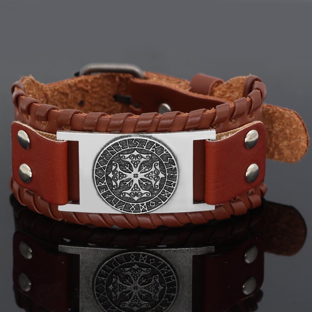 Viking Bracelets Nordic Vegvisir - Nordic Bracelets with Runes - Celtic ...