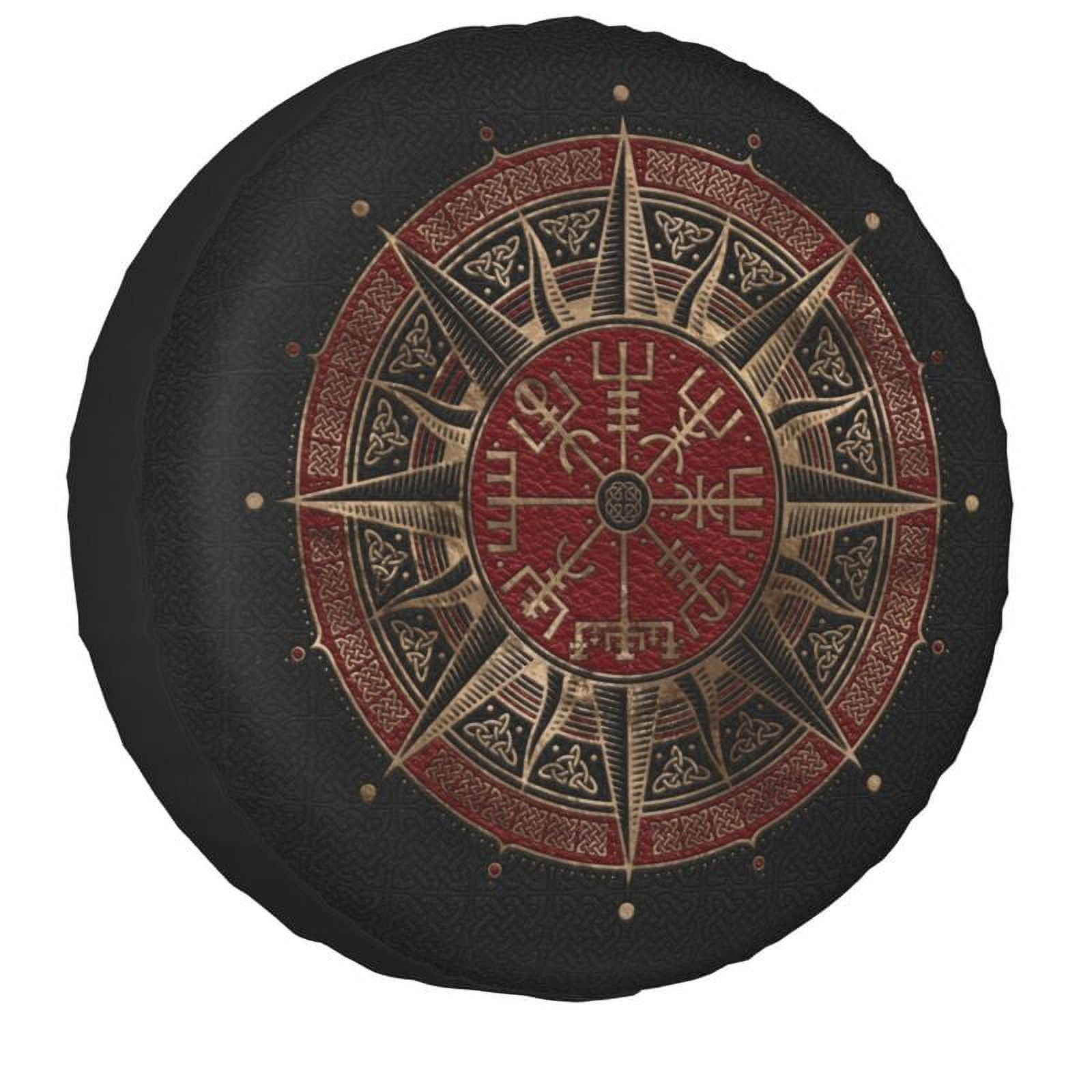 Viking Compass Vegvisir Symbol Tire Cover for Land Cruiser Prado RV SUV ...
