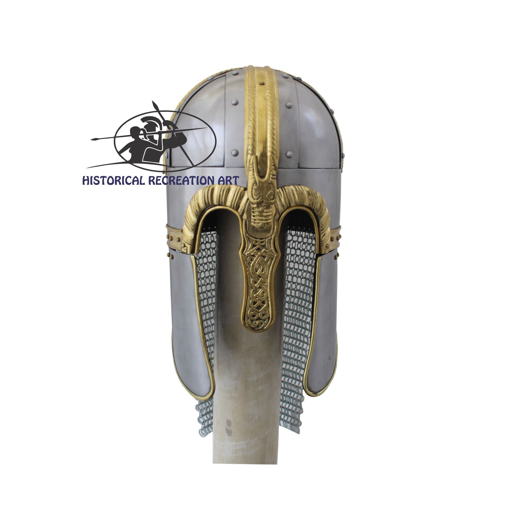 Viking Coppergate Helmet with Handmade Brass Crafting Design With ...