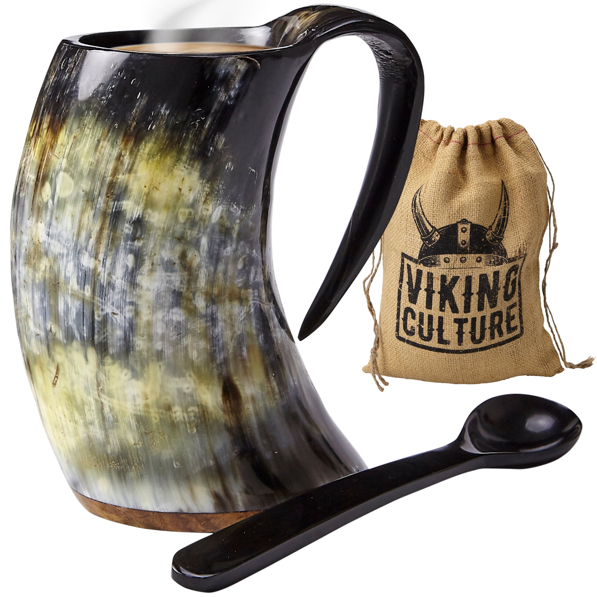 Free Shipping! Viking Culture Hot Viking Horn Mug with Spoon and Bag, 2 ...