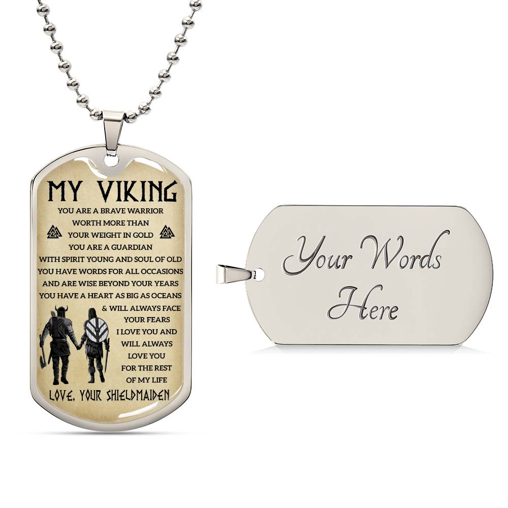 Viking Dogtag For Your Man - Graphic Military Dog Tag Necklace ...