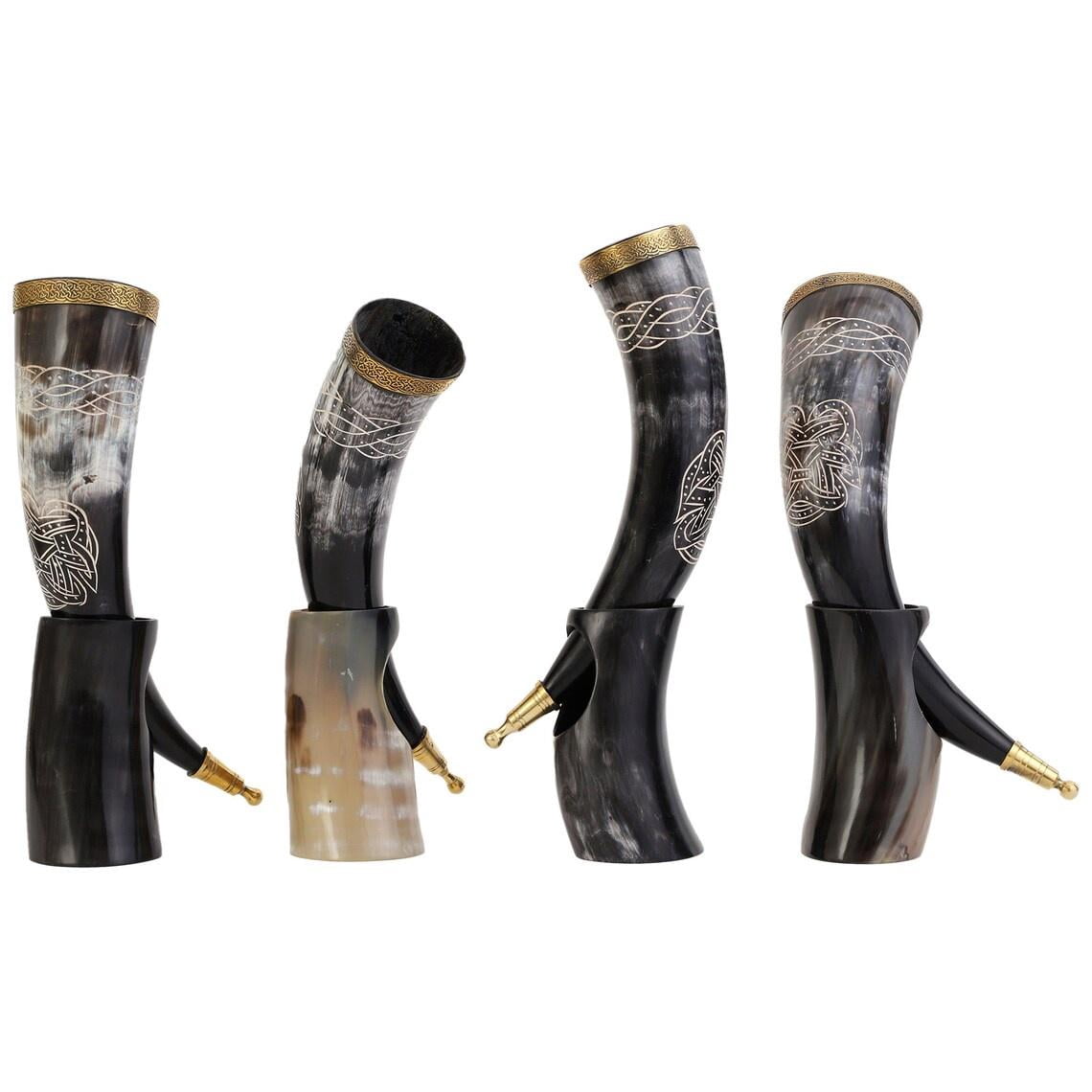 Viking Drinking Horn - Game of Thrones Inspired Engraved Medieval Norse ...