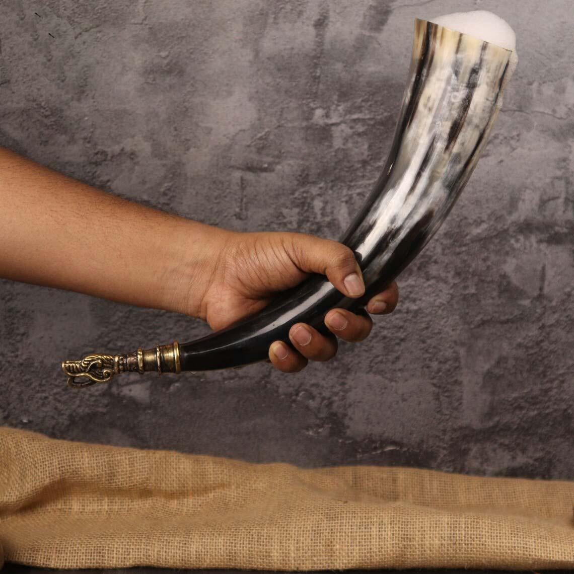 Viking Drinking Horn Hand Crafted| Food Safe| Natural Shine Finish ...