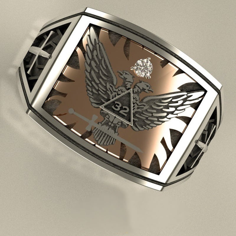 Viking Eagle Ring, Men's Stainless Steel American Flag Bald Eagle Ring ...