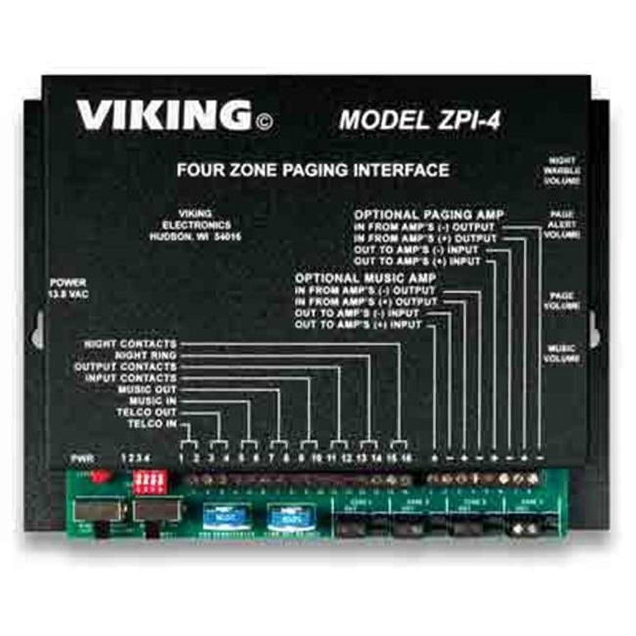 Viking Electronics ZPI-4 Viking Multi-Zone Paging INter - Walmart.com