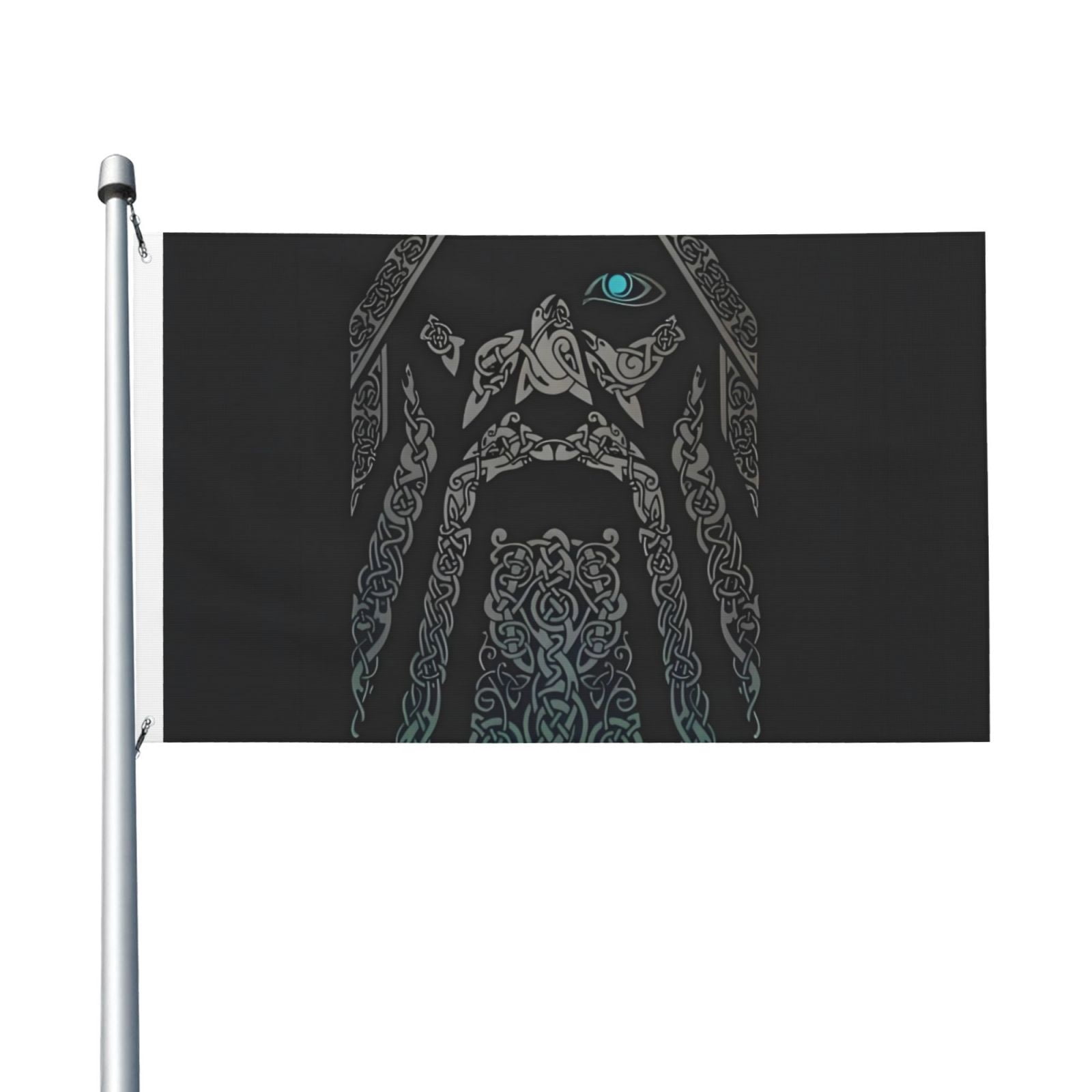 Viking Flag Odin Warrior Totem Rune Flag Norse Mythology Decoration ...