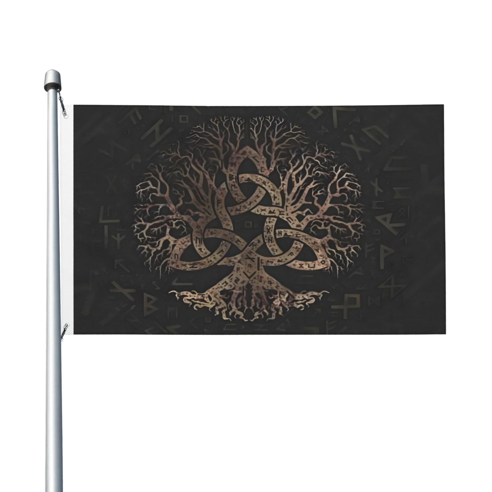 Viking Flag Yggdrasill Totem Flag Norse Mythology Decoration Double ...