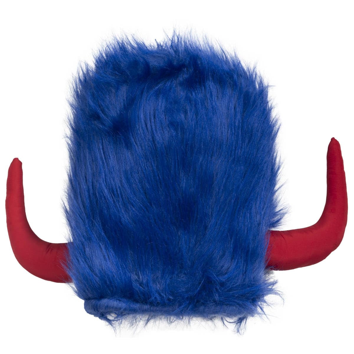 Viking Furry Blue Buffalo Hat with Horns Helmet Adult Halloween Costume ...