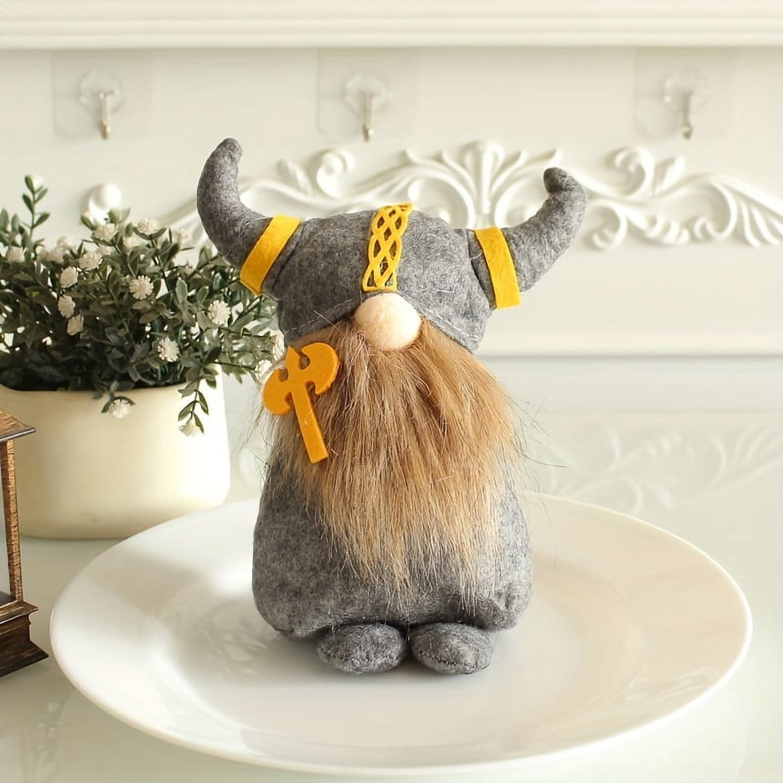 Viking Gnome Plush Doll - Gladiator Yellow Trumpet Collectible for ...