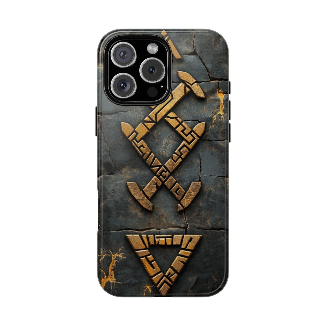 Viking Hammer Axes Rune Stone Rock Norse Pattern Case with iPhone 17 to ...