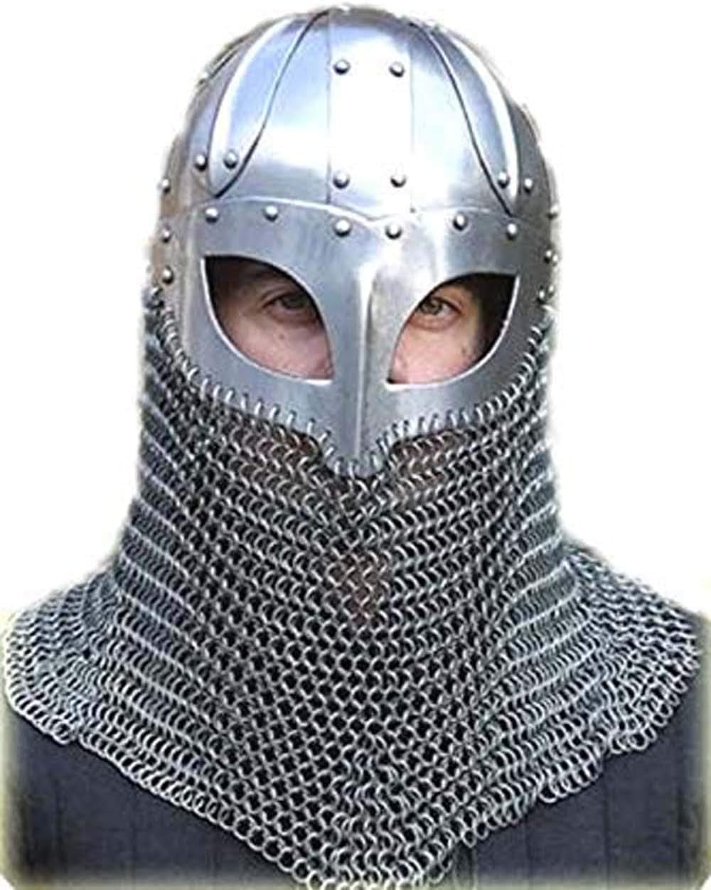 Viking Helmet Battle Armor with Chainmail - 18 Gauge Steel Riveted ...