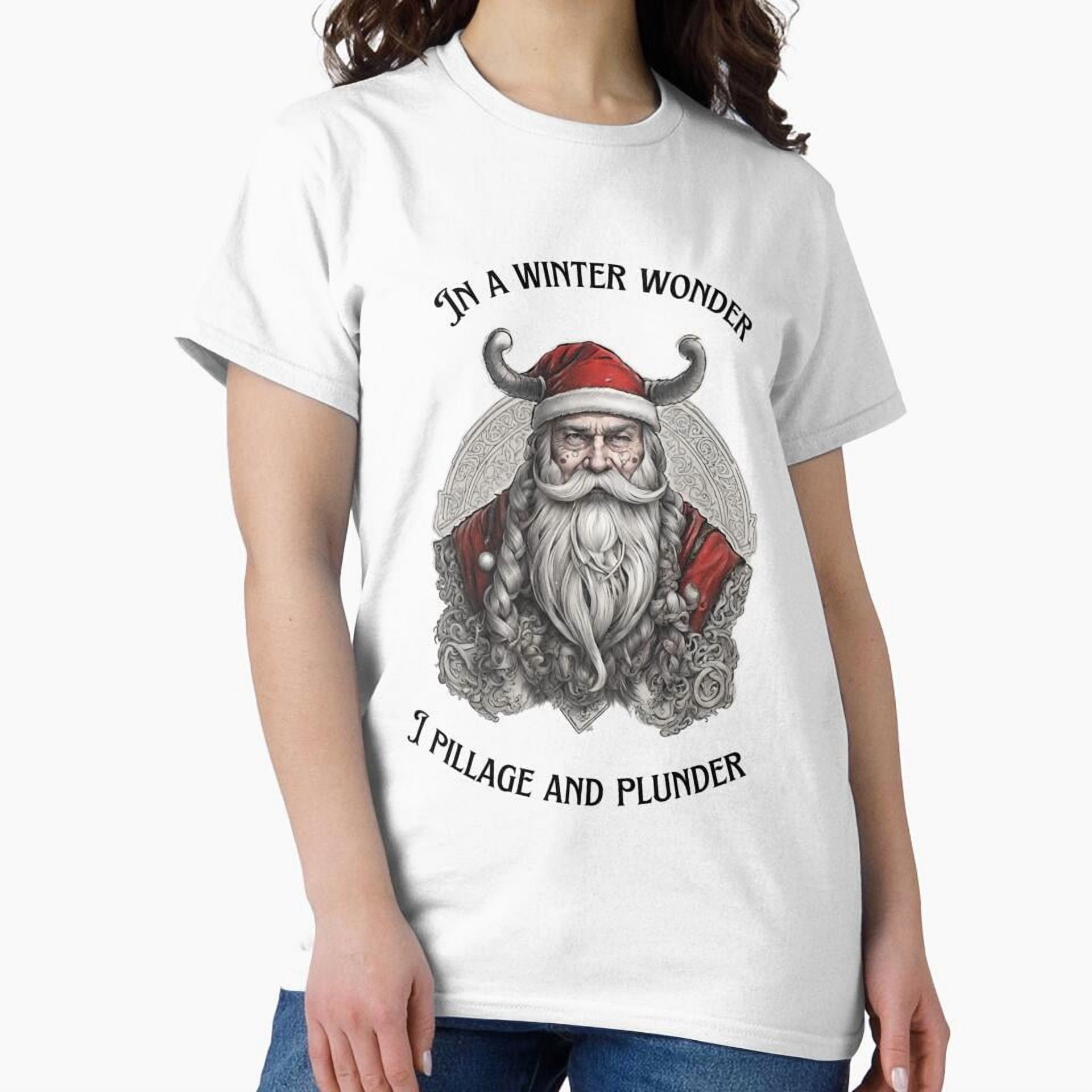 Viking Holiday Fun Winter Festive Cheer Adventure Cartoon Unisex T ...