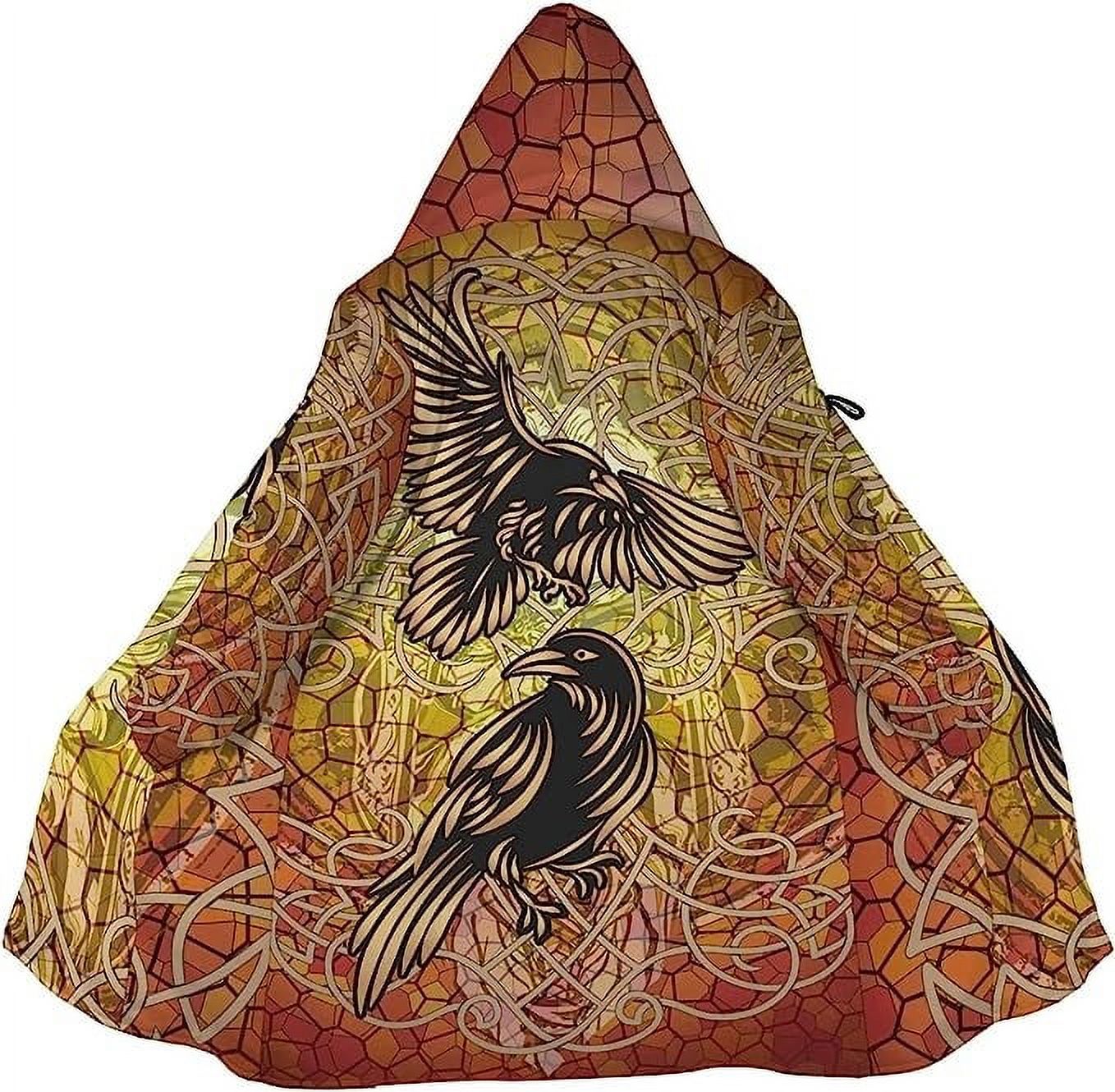 Viking Hooded Cape Unisex 3D Printing Tree Of Life Raven Celtic Knot ...