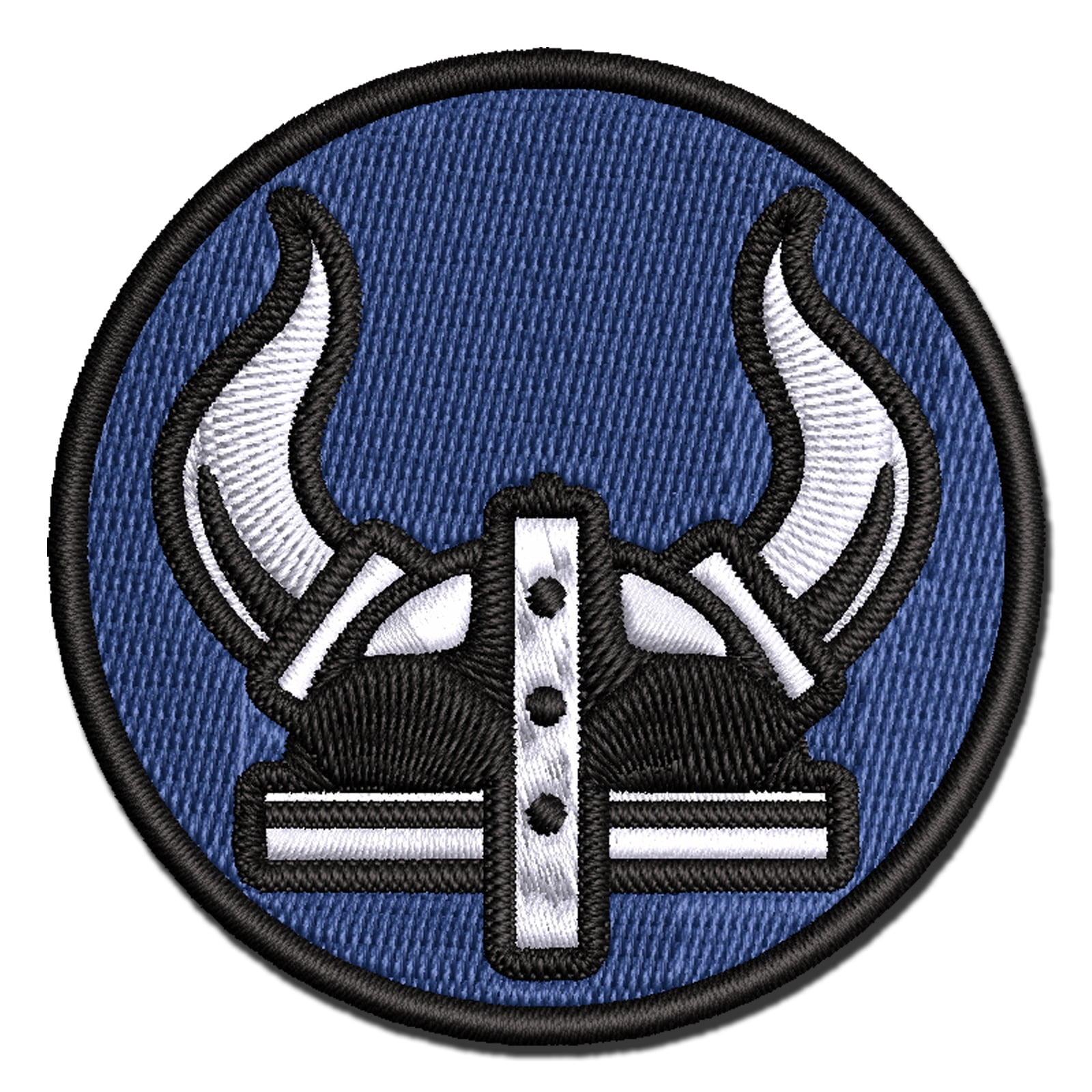 Viking Horned Helmet Applique Multi-Color Embroidered Iron-On Patch - 3 Inch Medium - Walmart.com