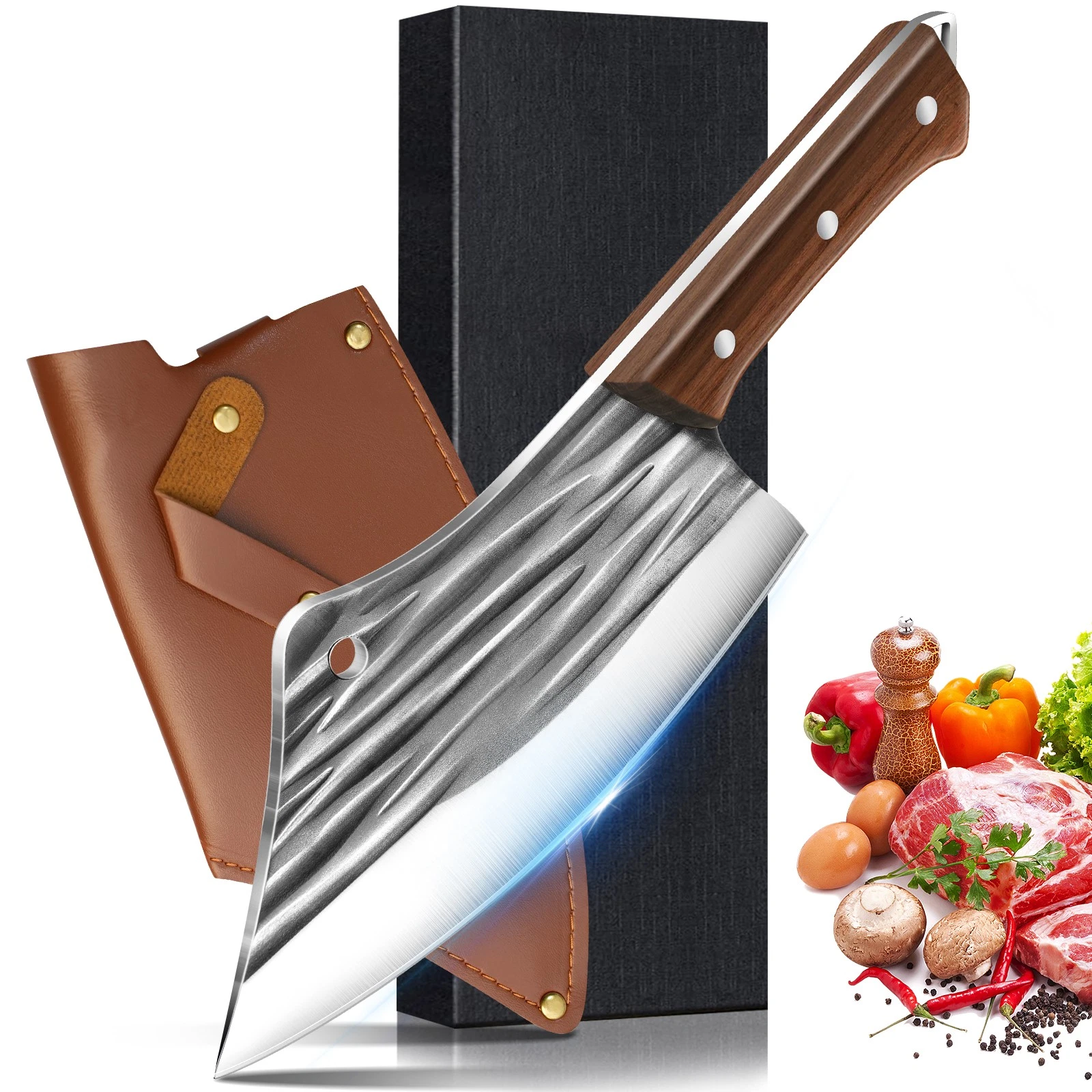 Viking Knife Asian Kitchen Knife Butcher Chef Boning Knife Cleaver ...