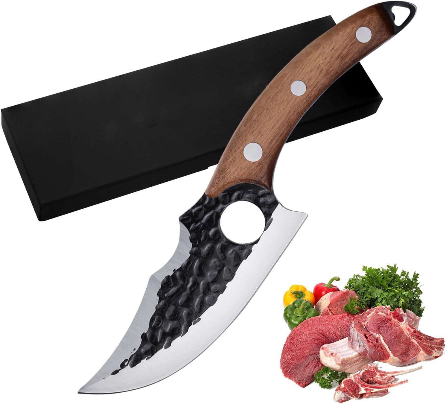 Kegani Viking Knife for Meat Cutting, 6 Inch High Carbon Steel Boning ...