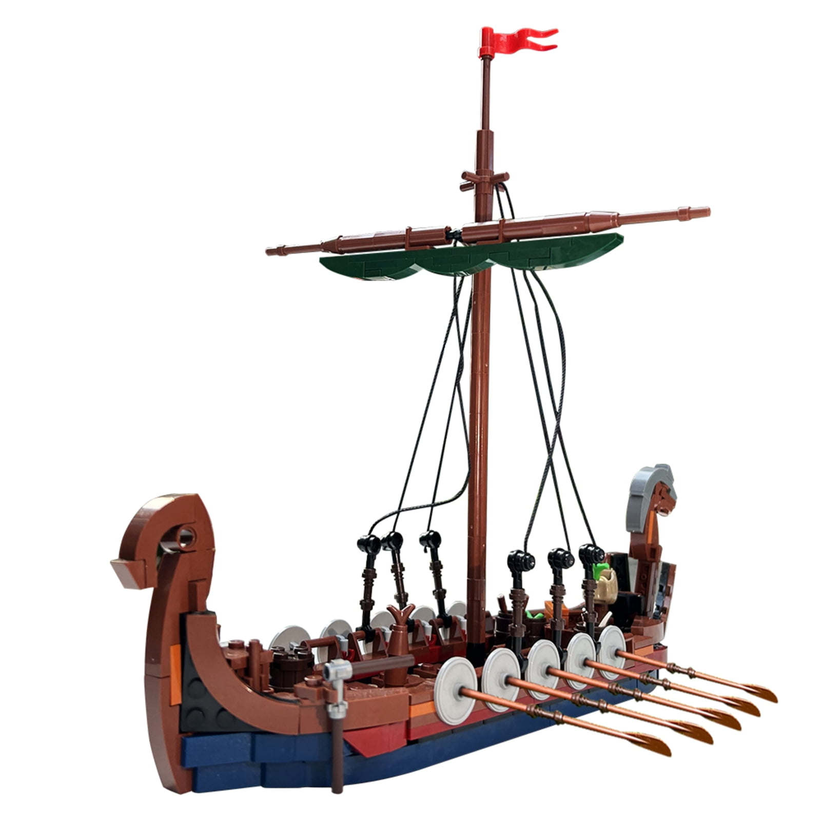 Viking Longship Building Blocks Compatible for Lego 31132,Viking Pirate ...
