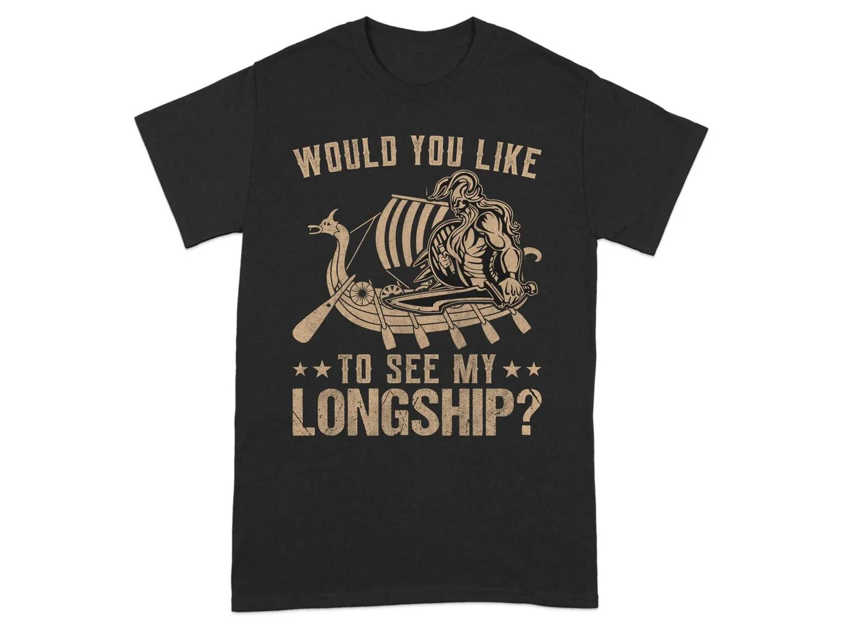 Viking Longship T-Shirt, Norse Mythology Shirt, Funny Viking Tee ...
