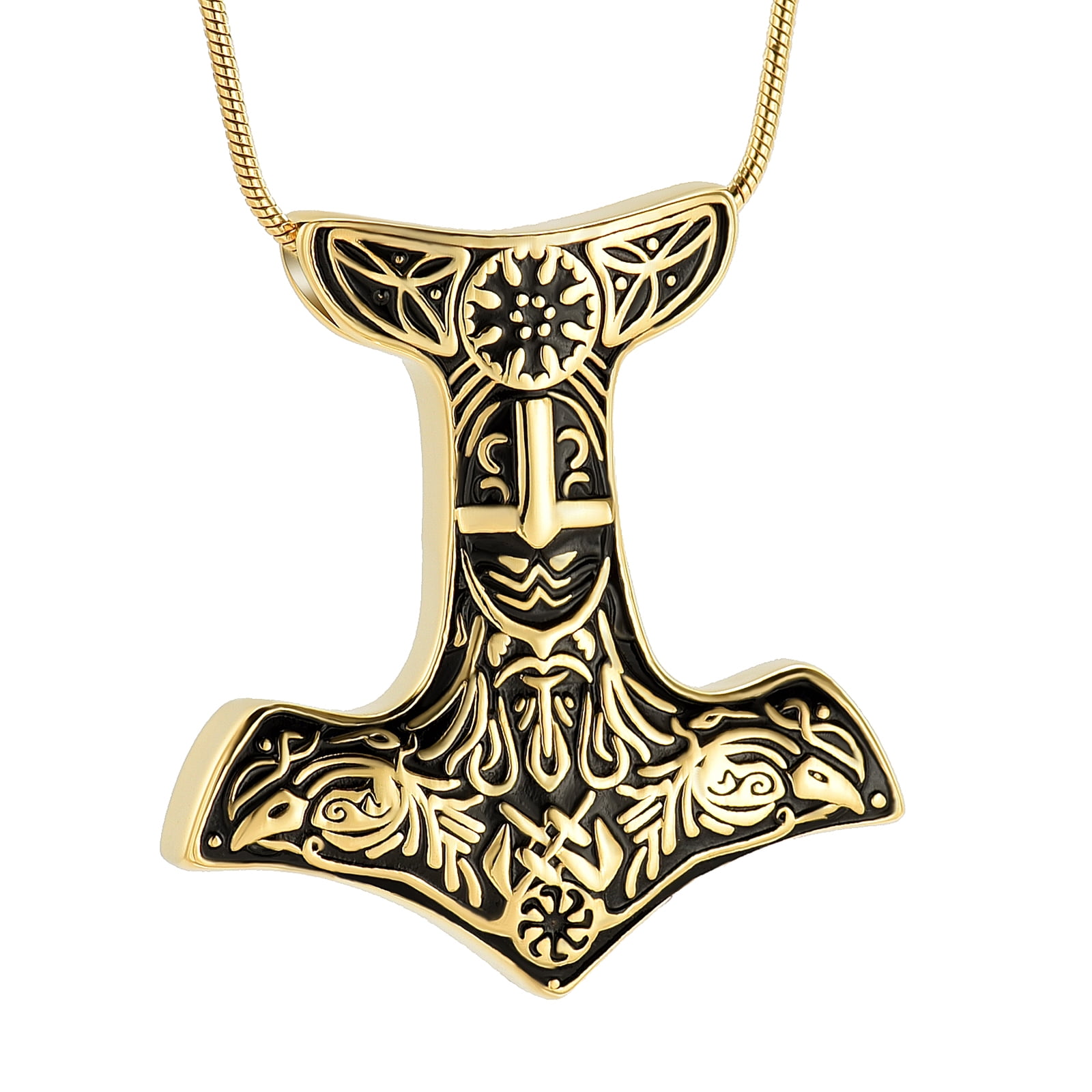 Viking Mjolnir Thor Hammer Cremation Jewelry for Ashes for Women Men ...
