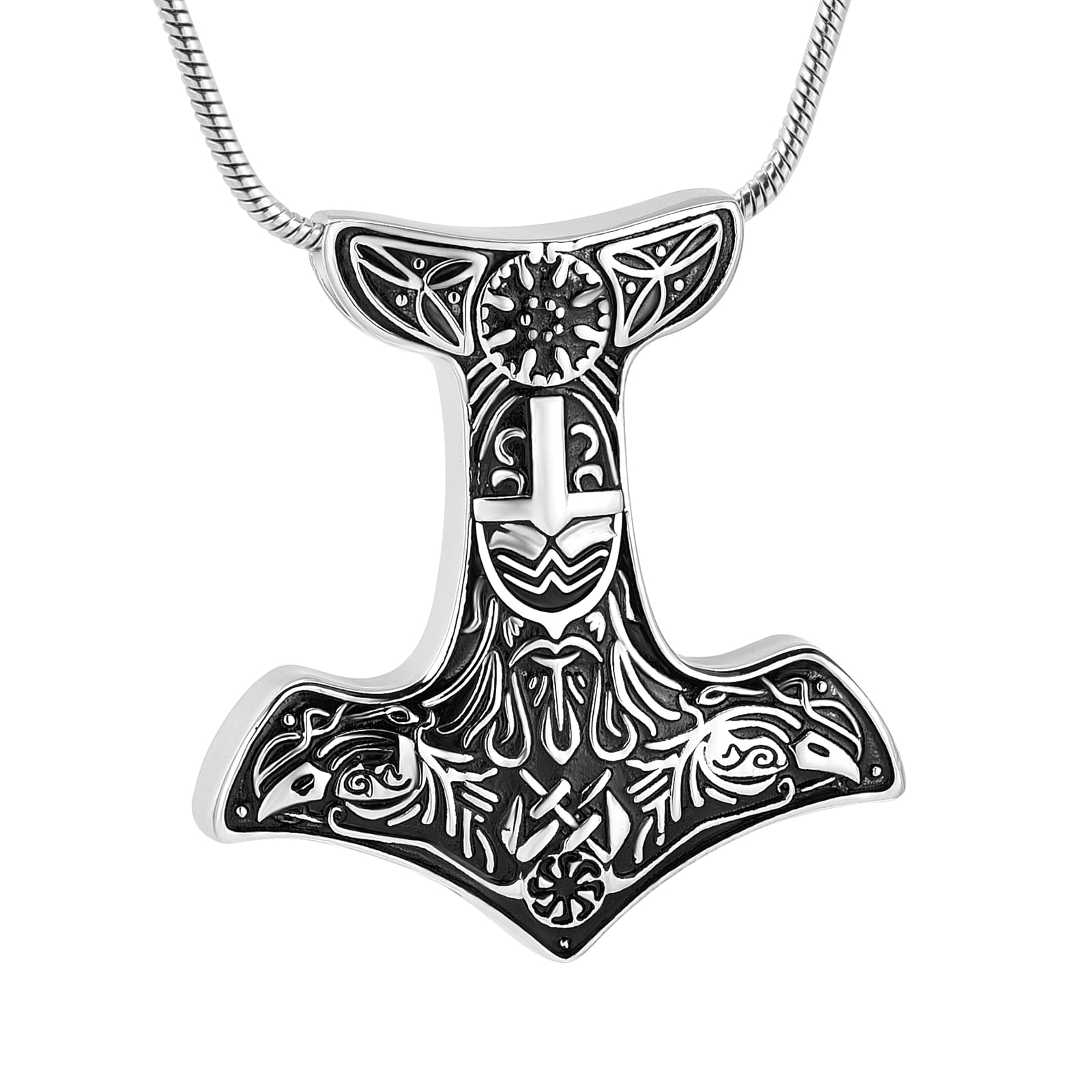 Viking Mjolnir Thor Hammer Cremation Jewelry for Ashes for Women Men ...