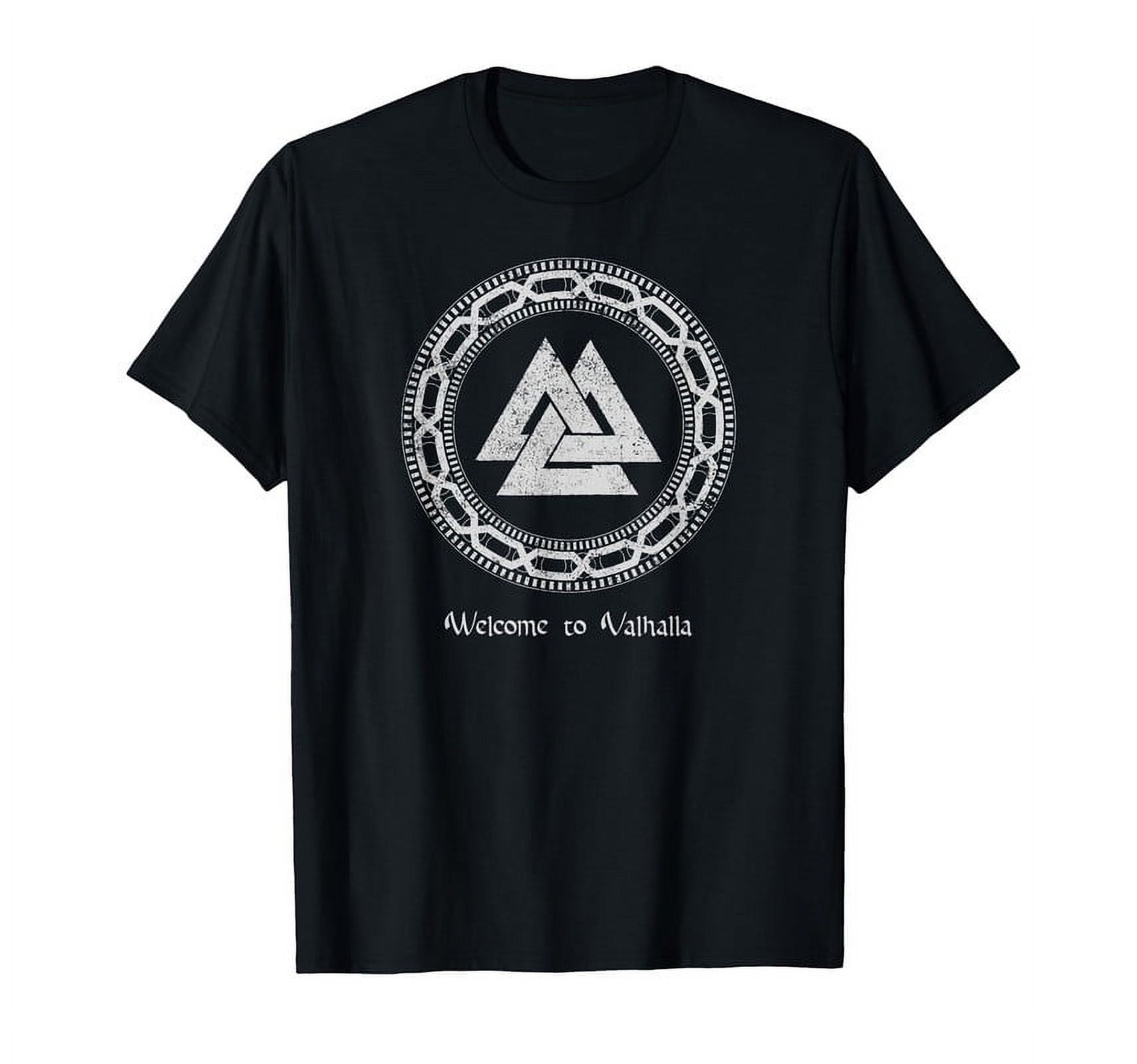 Viking Mythology Symbol Wotan's Knot Welcome to Valhalla T-Shirt ...
