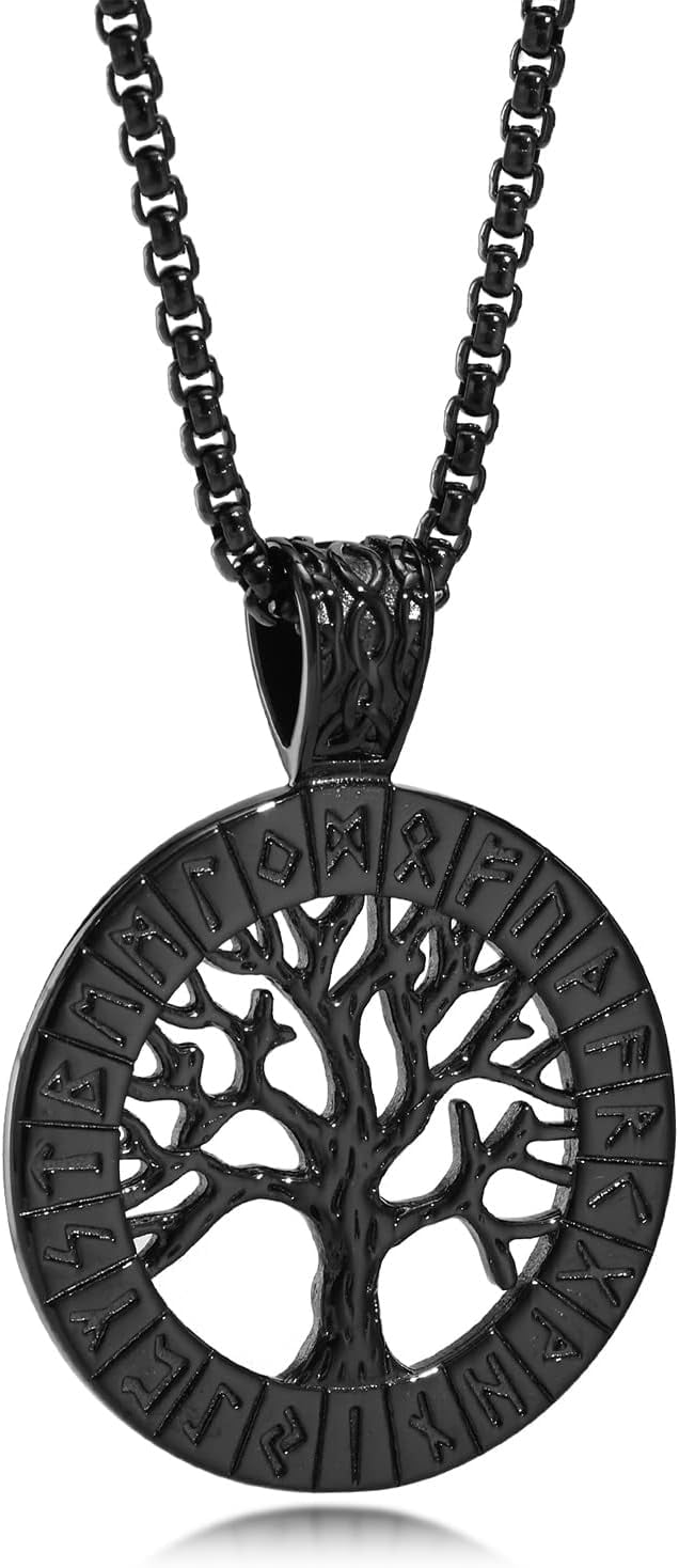 Viking Necklace for Men - Viking Thors Hammer/Norse Compass/Celtic Knot ...