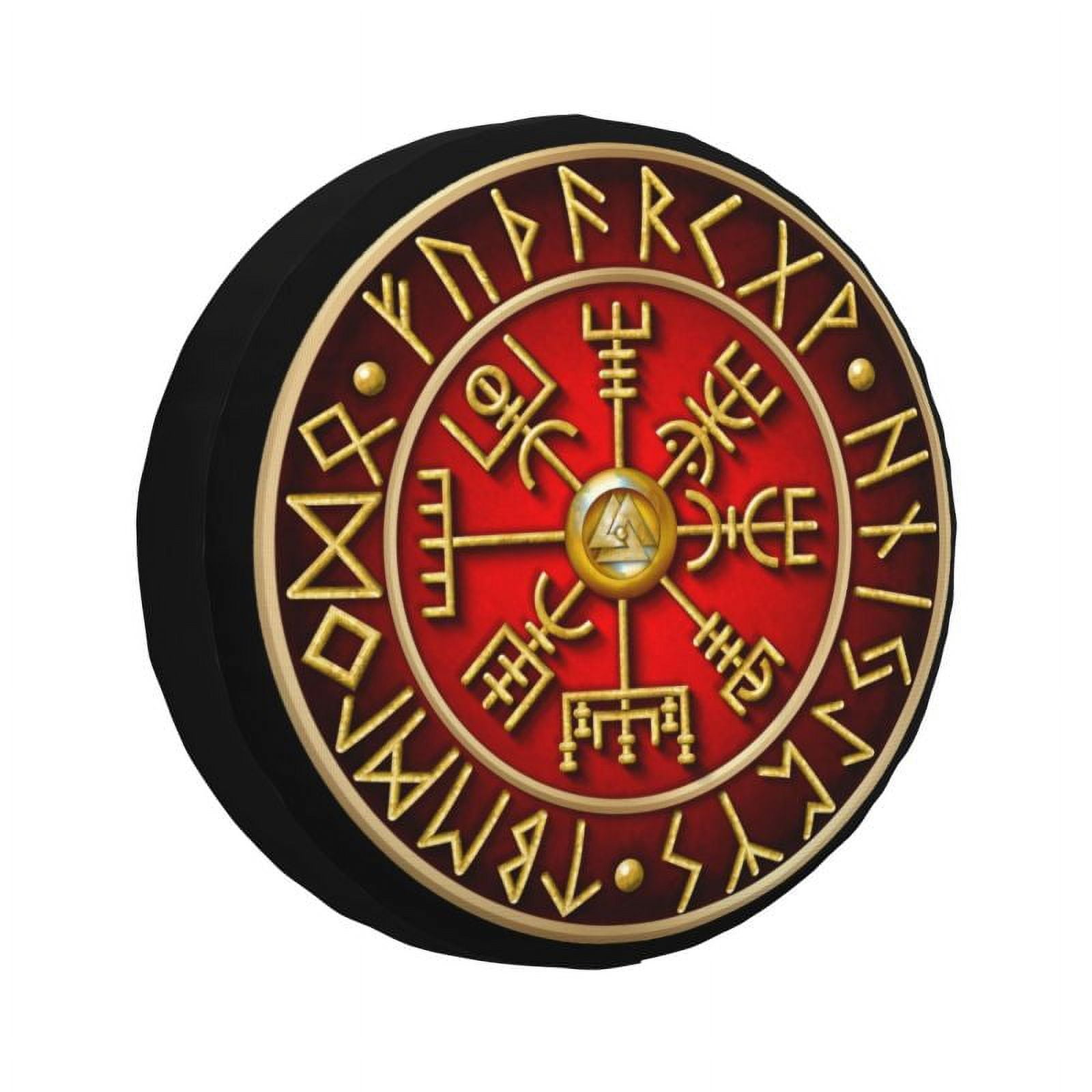 Viking Odin Valknut Runes Spare Wheel Tire Cover for Mitsubishi Pajero ...