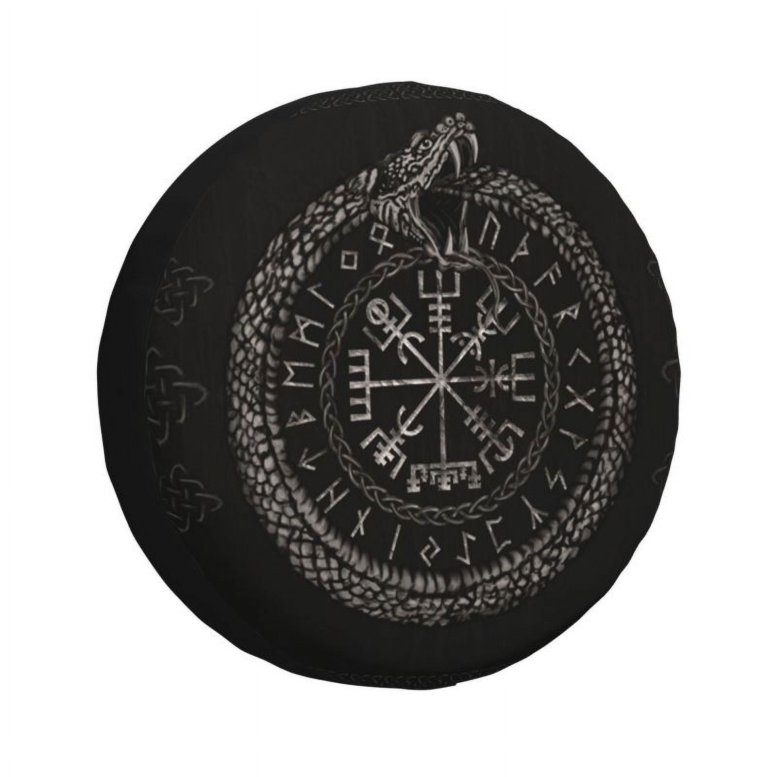 Viking Odin Valknut Runes Spare Wheel Tire Cover for Mitsubishi Pajero ...
