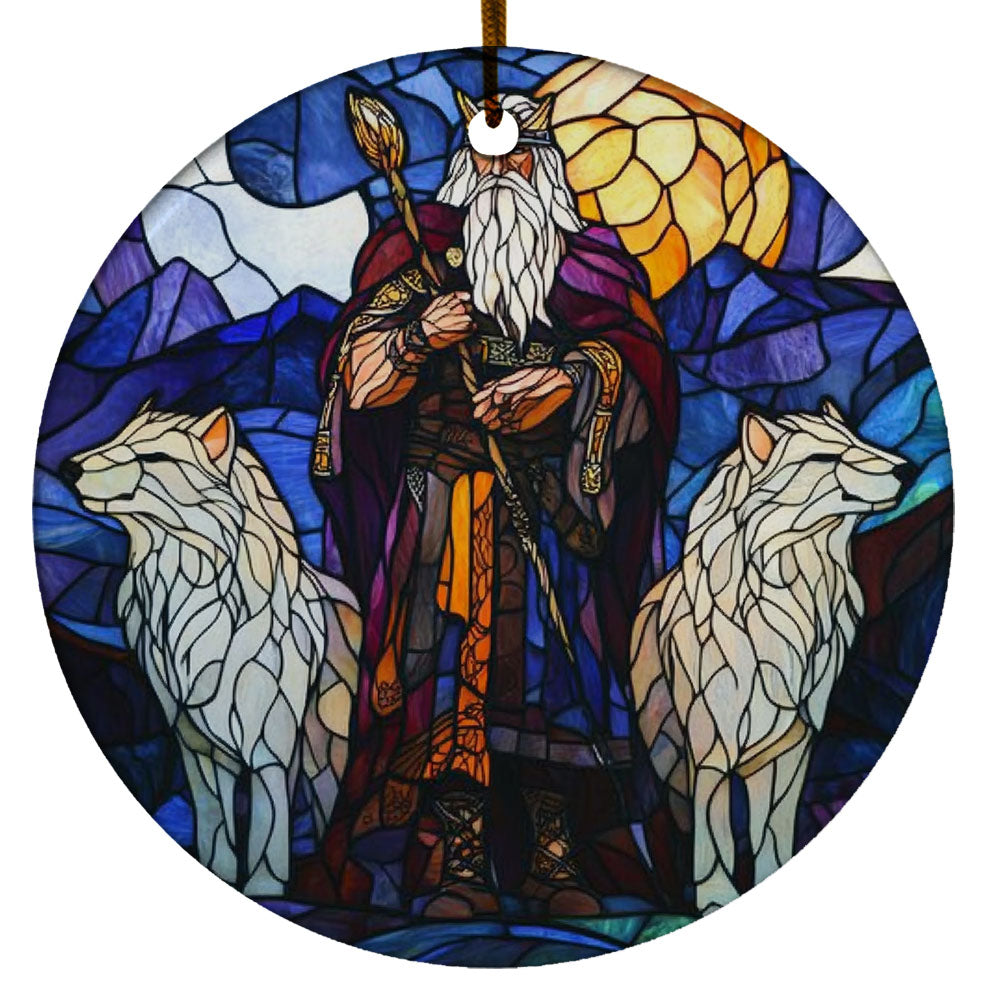 Viking Odin and Wolves Ornament, Scandinavian Christmas Ornaments 2025 ...