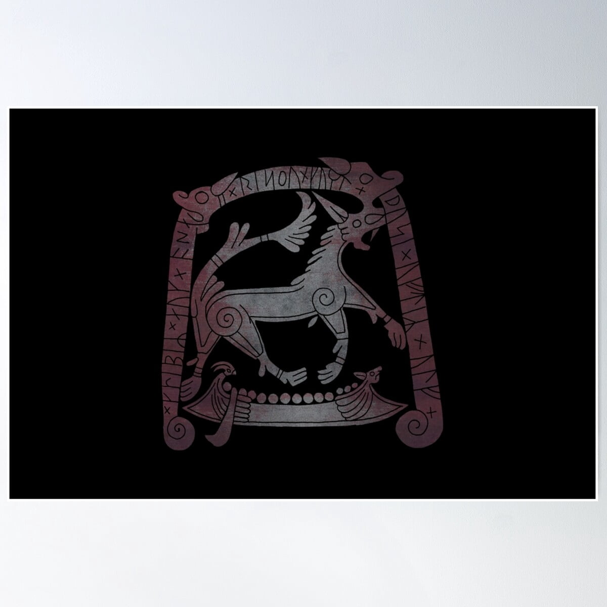 Viking Pagan Design #2 Poster Wall Art, Modern Wall Decor For Living ...