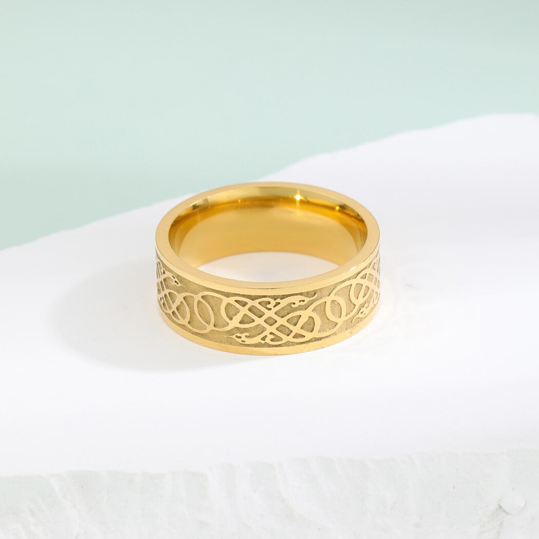 Viking Pattern Ring Scandinavian Ring Braid Norse Pattern Jewelry Gift ...