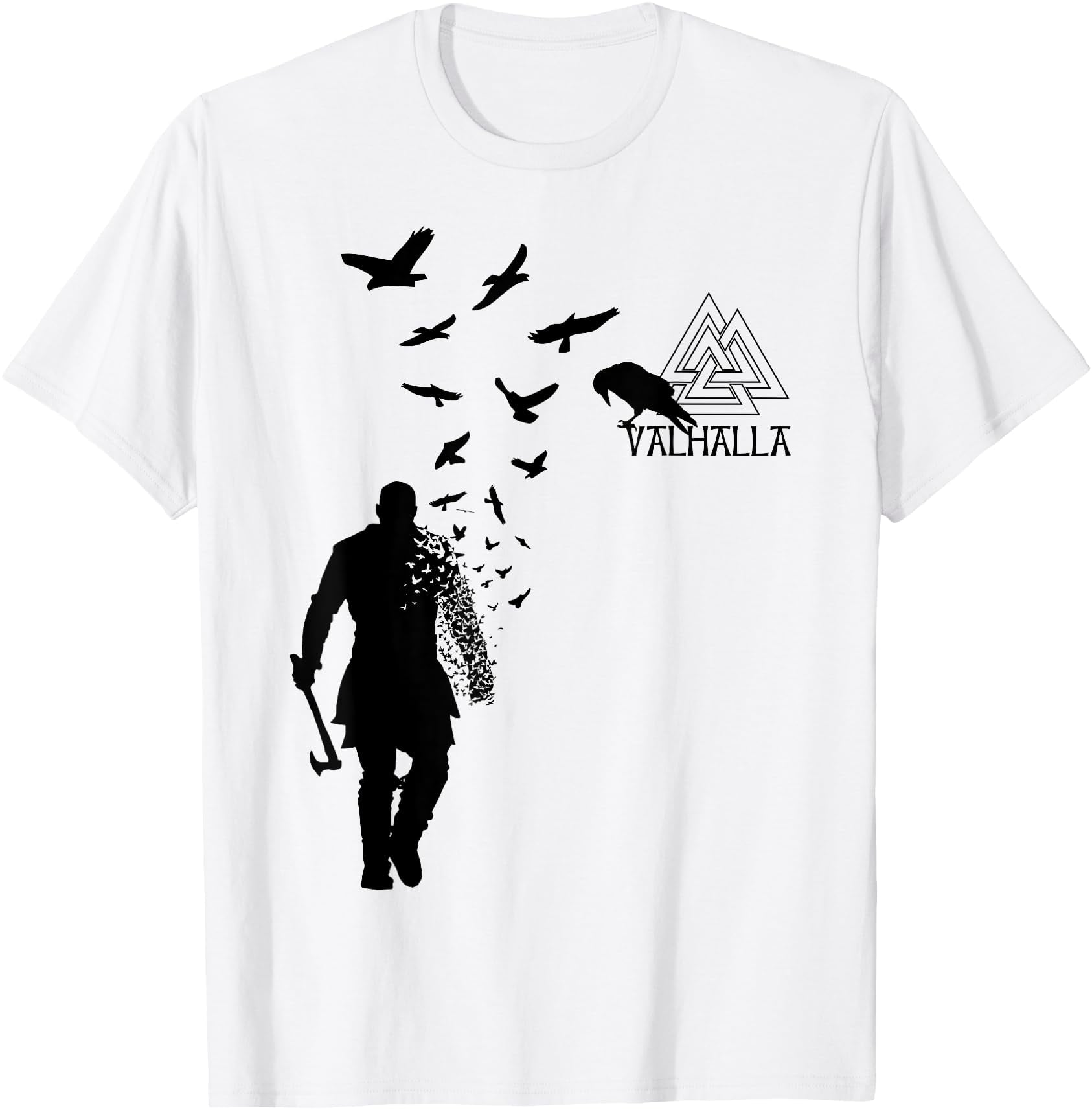 Viking Ragnar Lodbrok Valhalla Odin Ravens T-Shirt for Men Women Kids ...