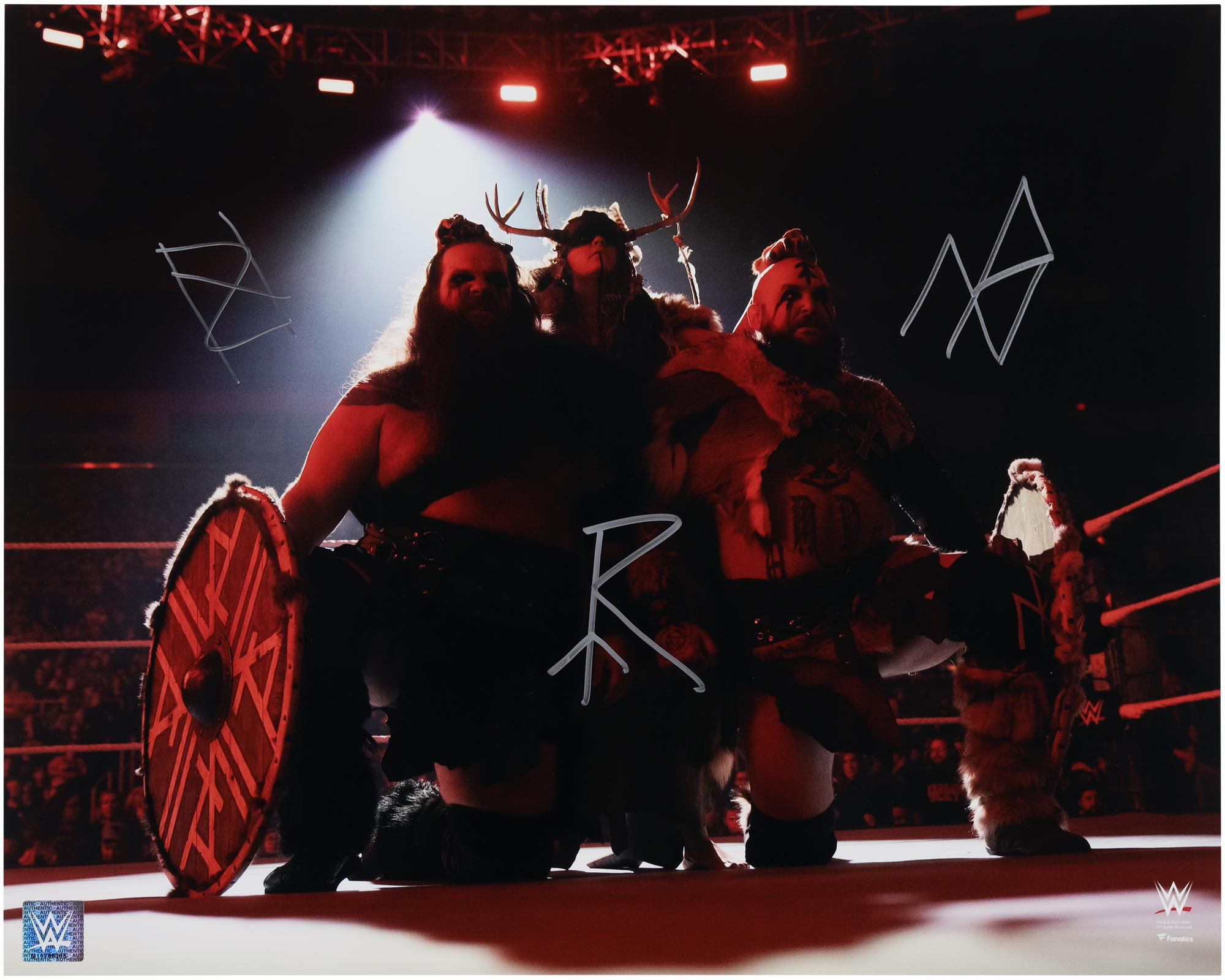 Viking Raiders WWE Multi Autographed 16" x 20" In Ring Photograph ...