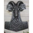Viking Ram Skull God Thor Hammer Mjolnir With Runes Knotwork Wall Decor ...