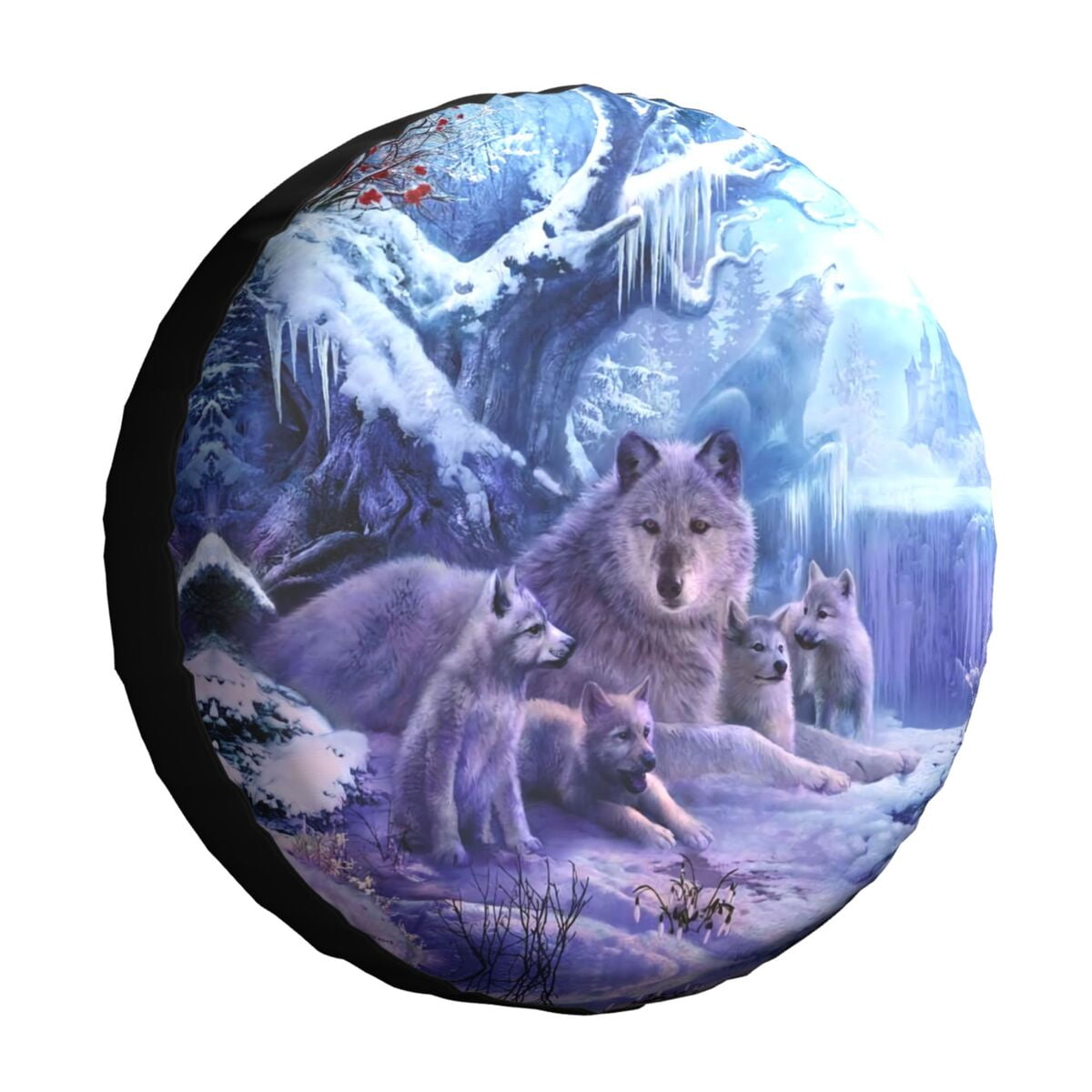 Viking Raven And Wolf Spare Tire Cover for Pajero Vikings Vegvisir 4WD ...
