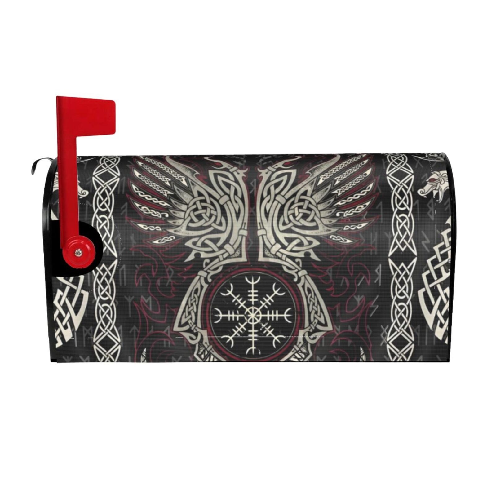 Viking Raven Mailbox Cover Magnetic Standard Size Postal Norse ...