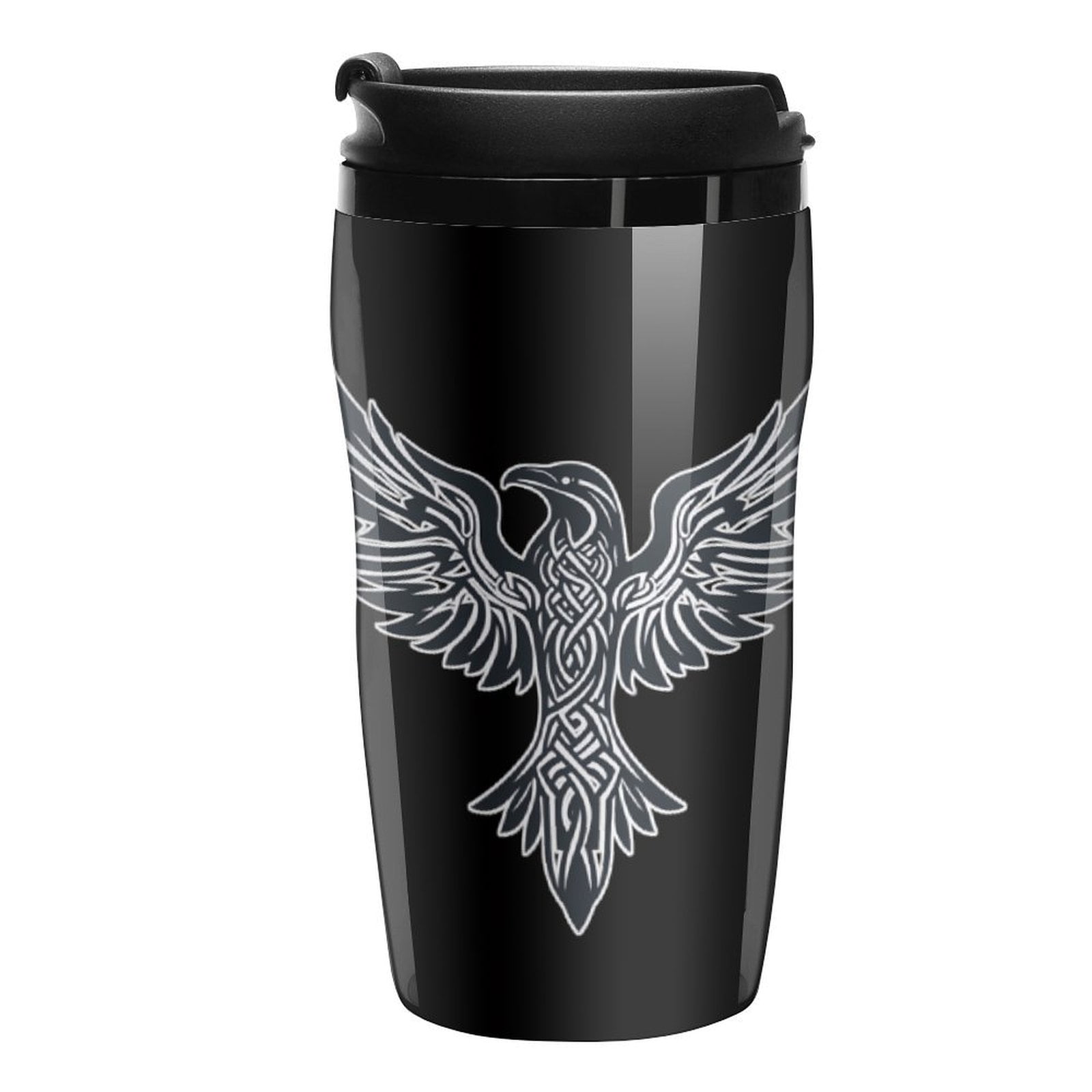 Viking Raven Totem Travel Coffee Tumbler Reusable Cup for Coffee or Tea ...