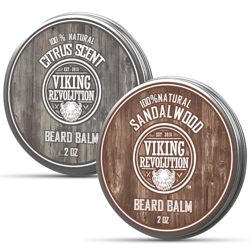 Viking Revolution Beard Balm - All Natural Grooming Treatment with ...