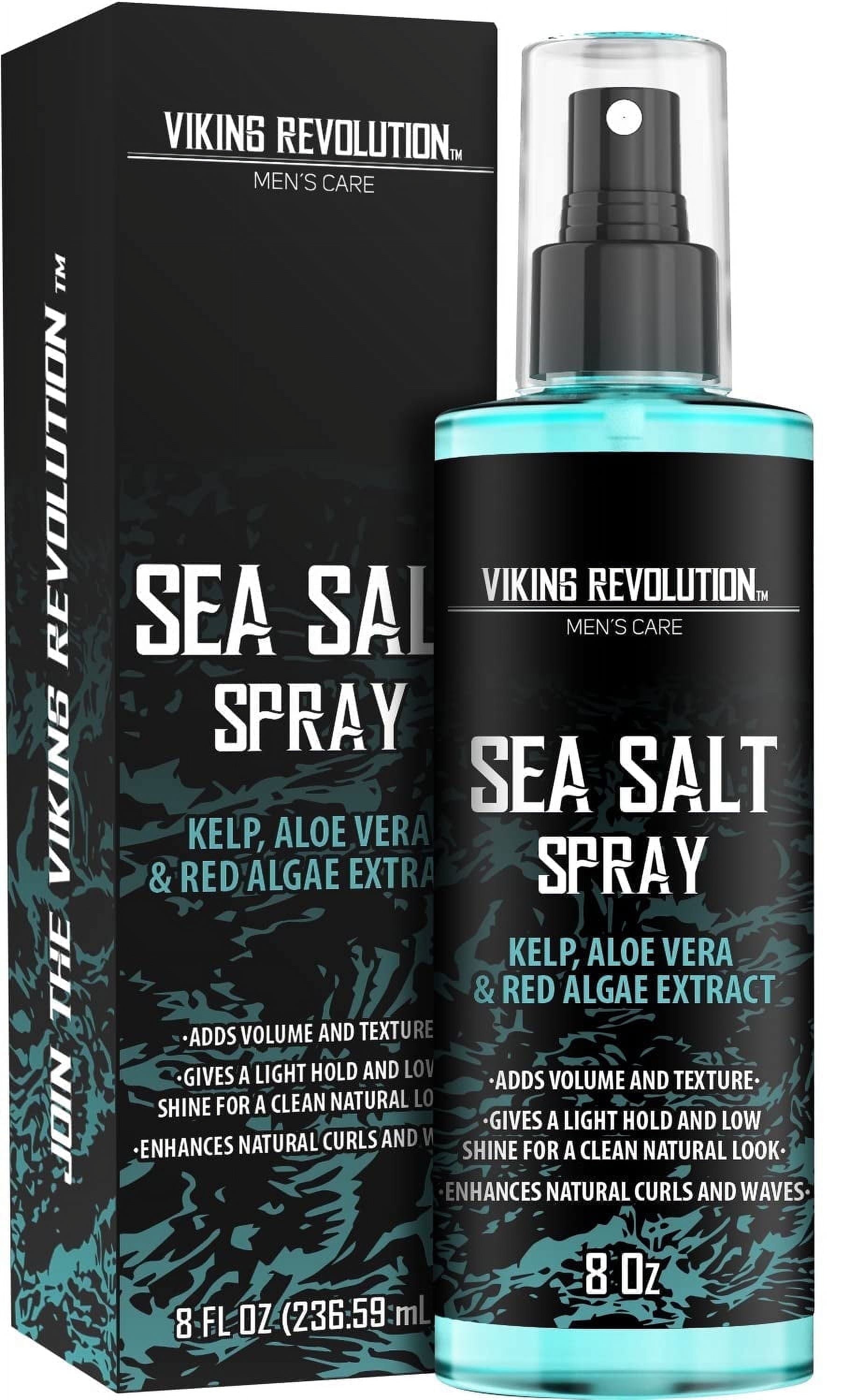 Viking Revolution Men's Hair Spray - Strong Hold Sea Salt Spray with ...