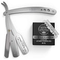Viking Revolution Straight Edge Barber Razor for Men with 100 Single ...