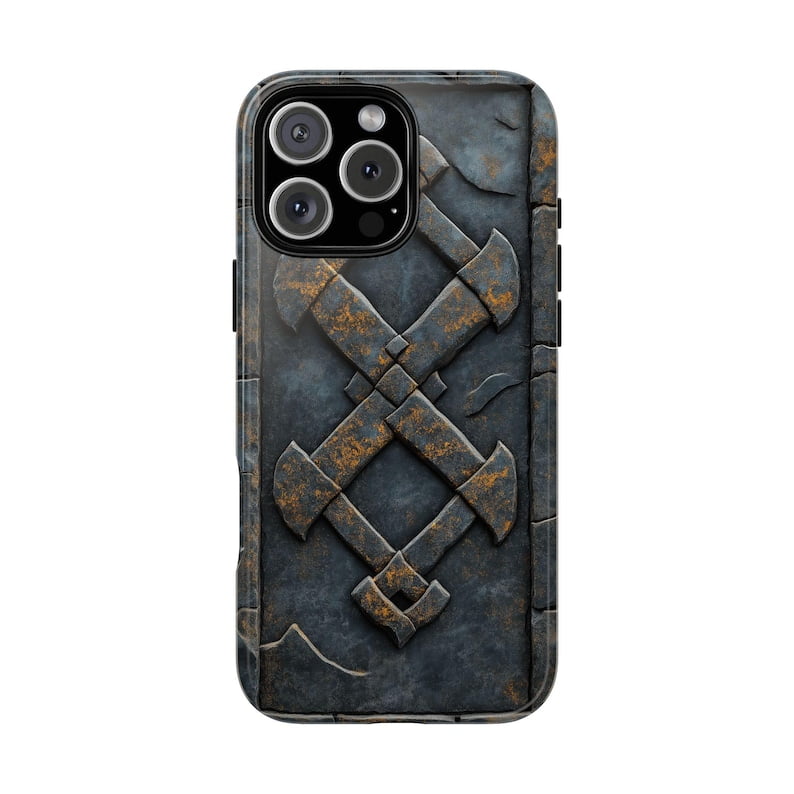Viking Rune Engraved Granite Rock Ancient Symbol Artistic Phone Case ...