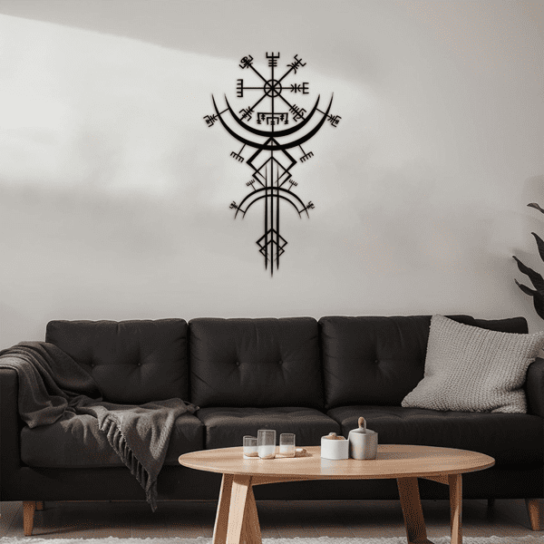 Viking Rune Metal Wall Art – Nordic Iron Wall Decor Inspired by Norse ...