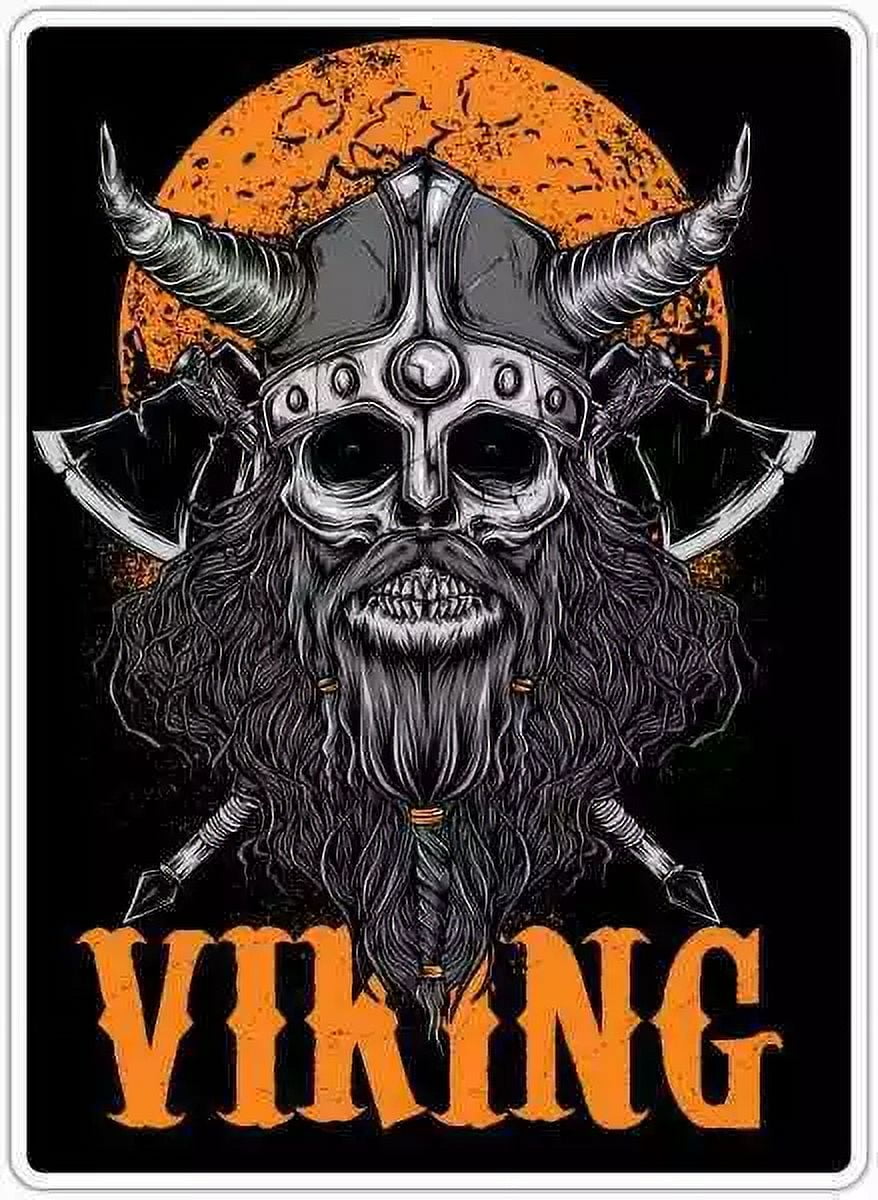 Viking Scandinavian Warrior Skull Nordic Car Stickerphone Decal Water ...
