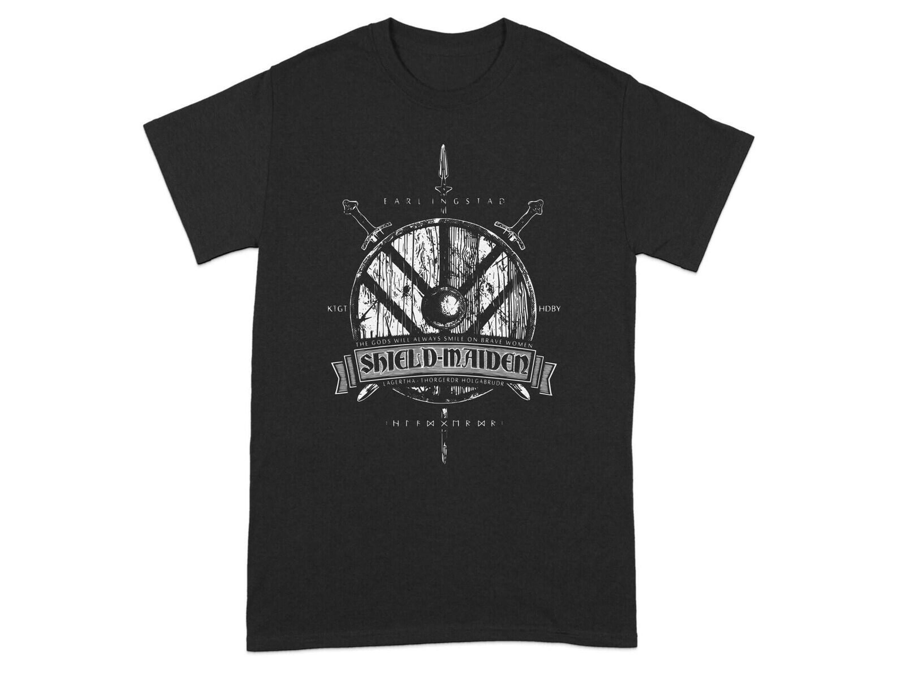 Viking Shield Maiden T-Shirt, Norse Mythology Lagertha, Nordic Warrior ...