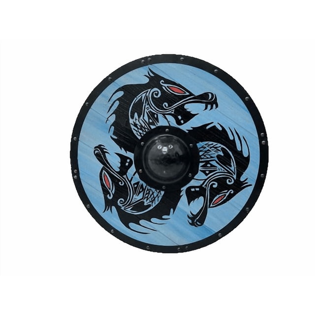 Viking Shield - Wolf Shield - Ancient War Shield - Battle-Ready Shield ...