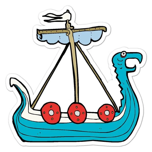 Viking Ship Boat Sticker Indoor Outdoor Phone Decal Water Bottle ...