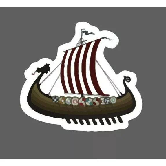 Viking Ship Sticker Battle Waterproof Sticker Phone Decal Water Bottle ...
