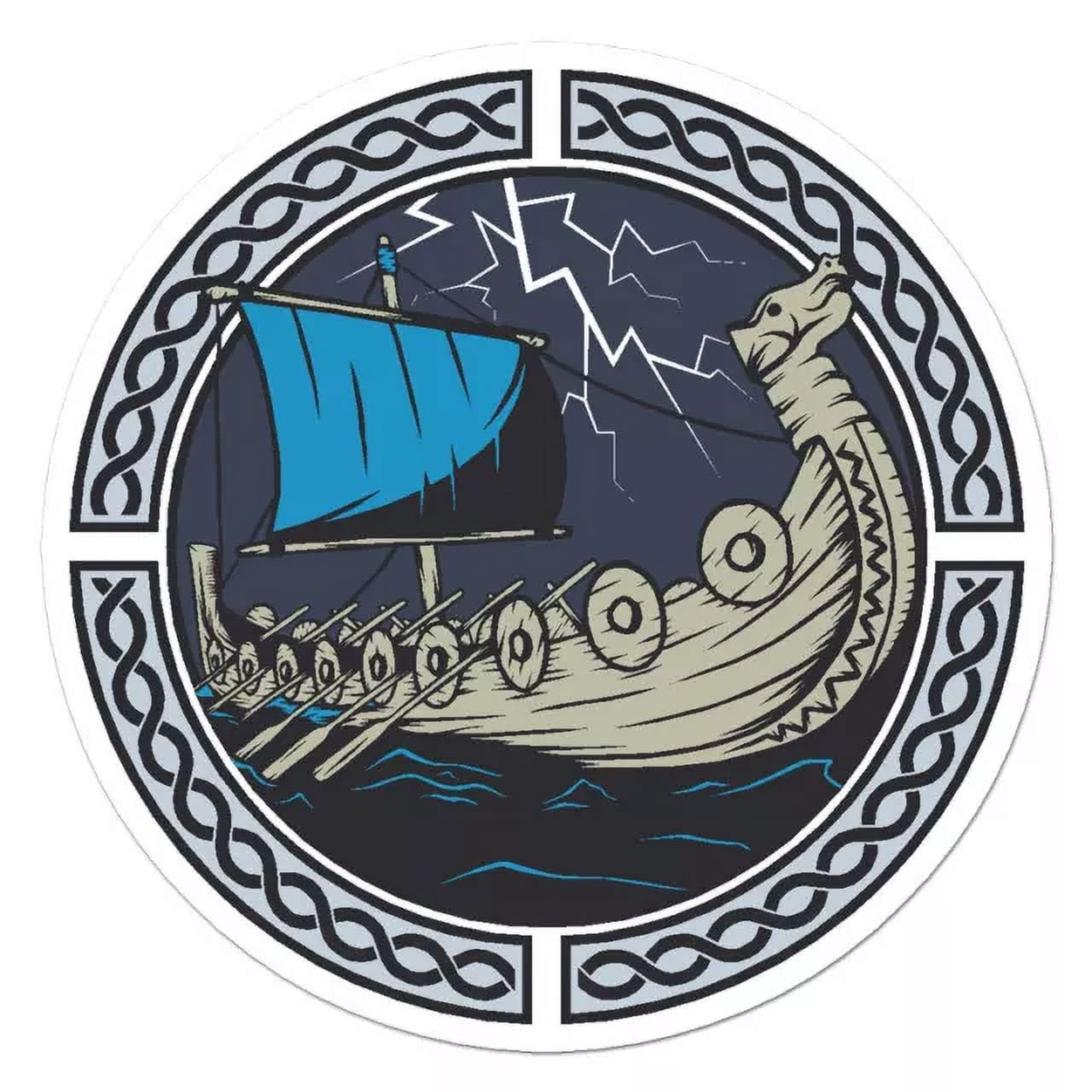 Viking Ship Sticker Indoor Outdoor Phone Decal Water Bottle Stickers ...