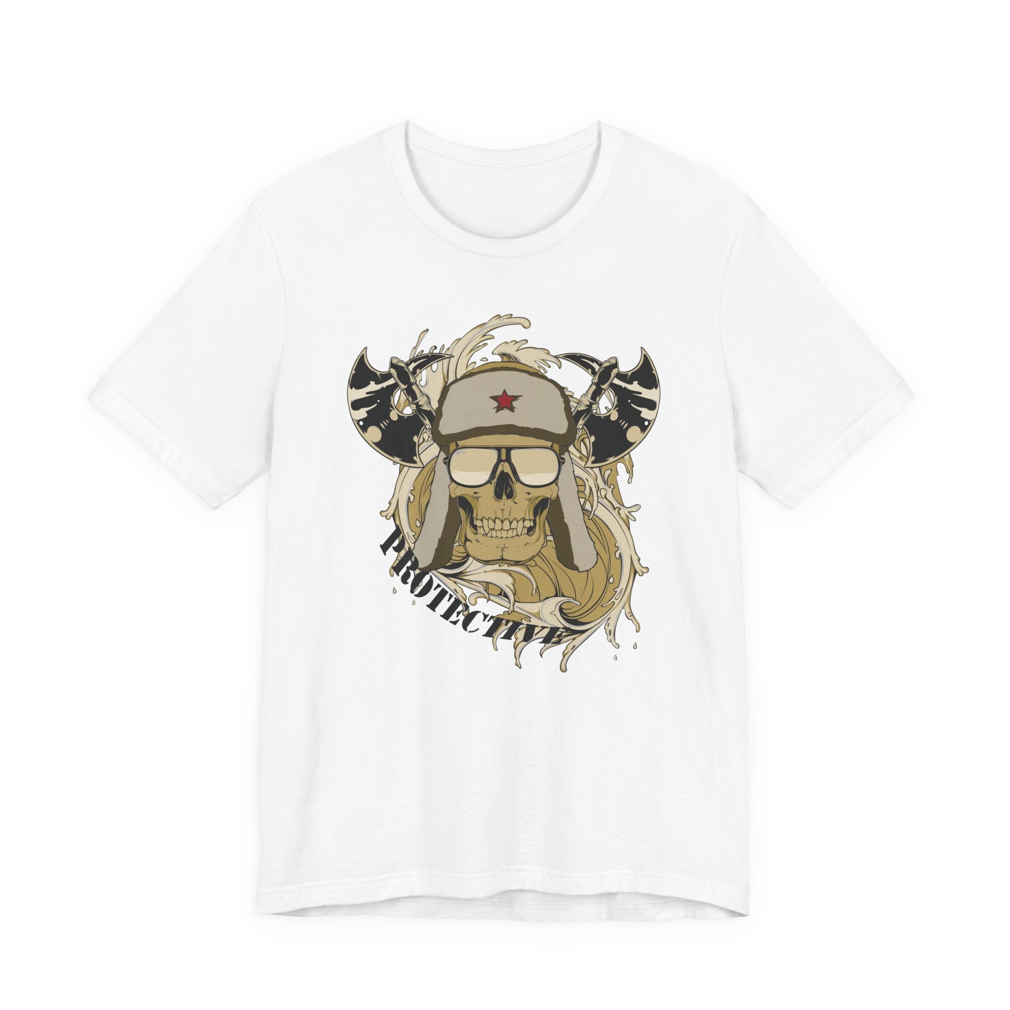Viking Skull Graphic with Horned Helmet T-Shirt Captain Design Tee Art ...