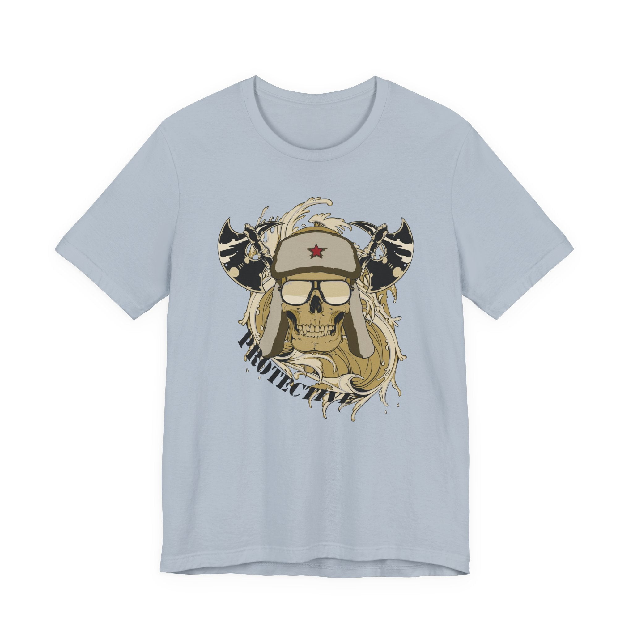 Viking Skull Graphic with Horned Helmet T-Shirt Captain Design Tee Art ...